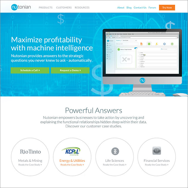 Nutonian: Website Design - Receptor