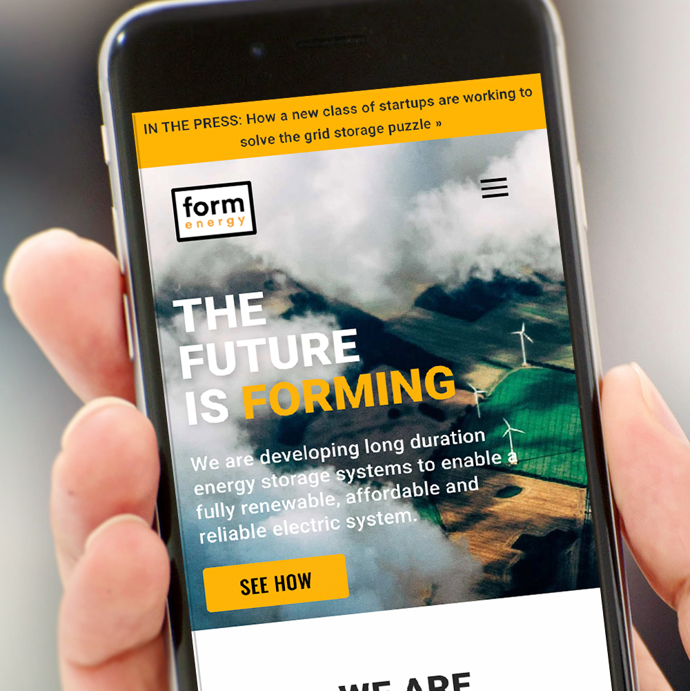 Form Energy Website - Receptor